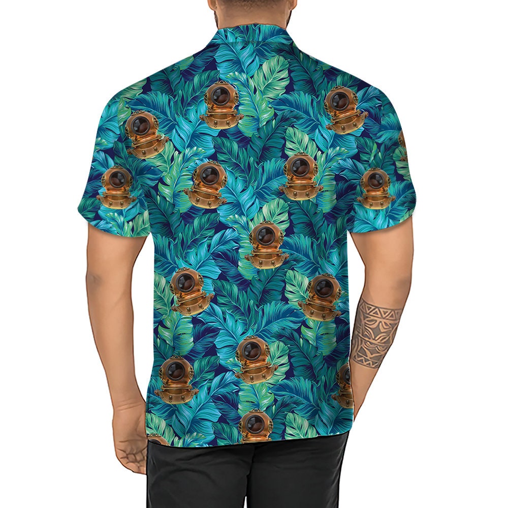 Scuba Diving Hawaiian Shirt, Scuba Diving Beach Shirt, Scuba Diving ...