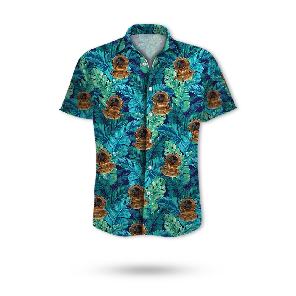Scuba Diving Hawaiian Shirt, Scuba Diving Beach Shirt, Scuba Diving ...