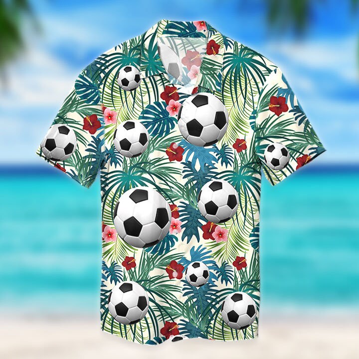 Football Hawaiian Shirt, love Football Beach Shirt, Football player ...