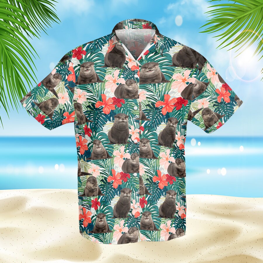 Love Otter Hawaiian Shirt, lovely Otter Beach Shirt, Funny Otter Summer ...
