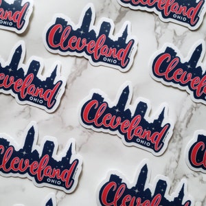 Cleveland Guardians Indians Skyline Vinyl Sticker Baseball Gift for Him ...
