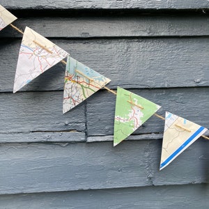 Map Pennant Garland - Etsy