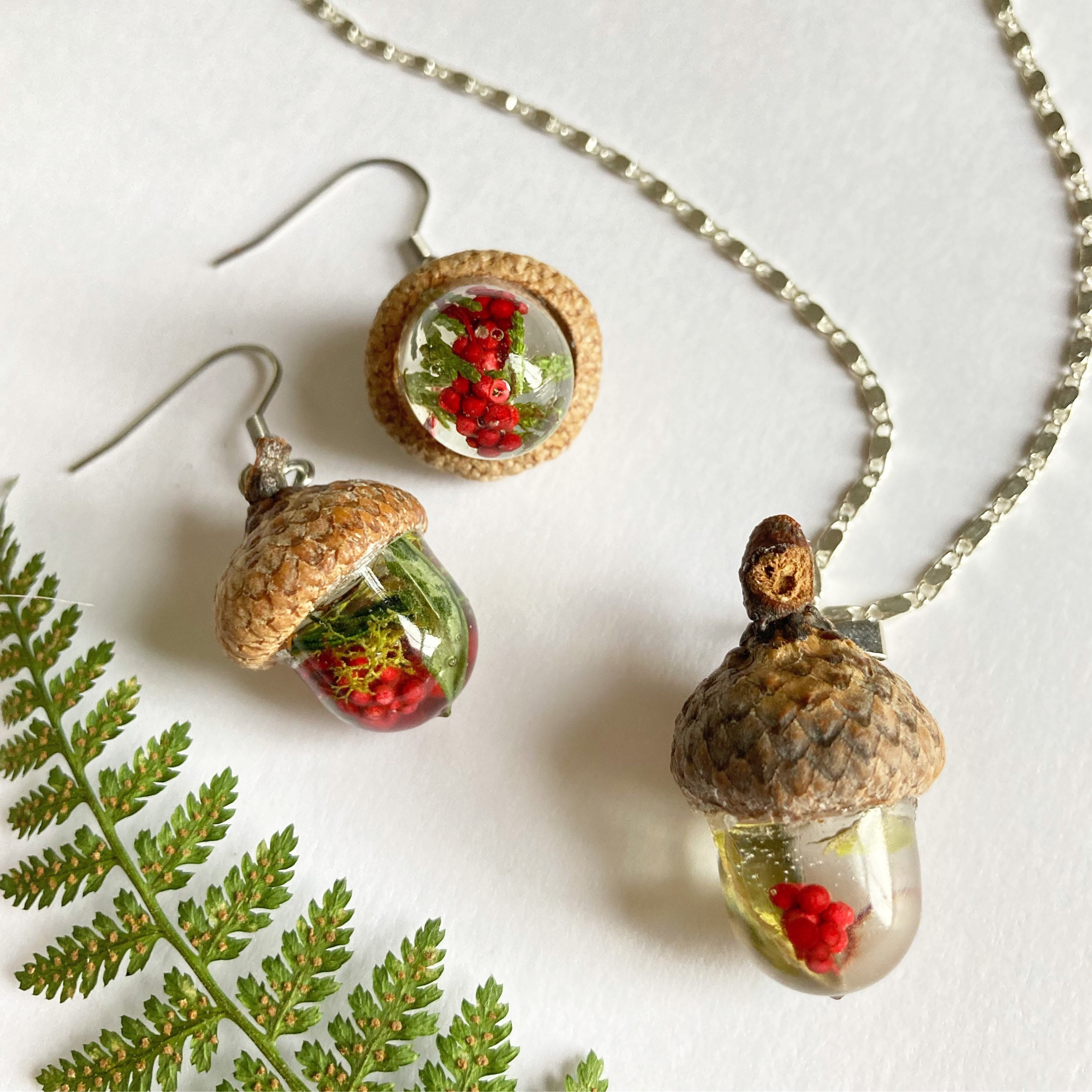 Botanical Acorn Jewelry - Etsy