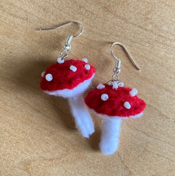 Mushroom earrings etsy store