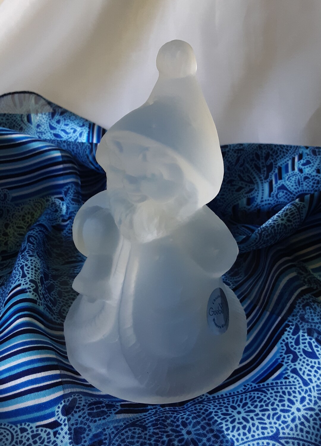 Goebel Frosted Glass Bell Christmas Elf W Original Label & Clapper ...