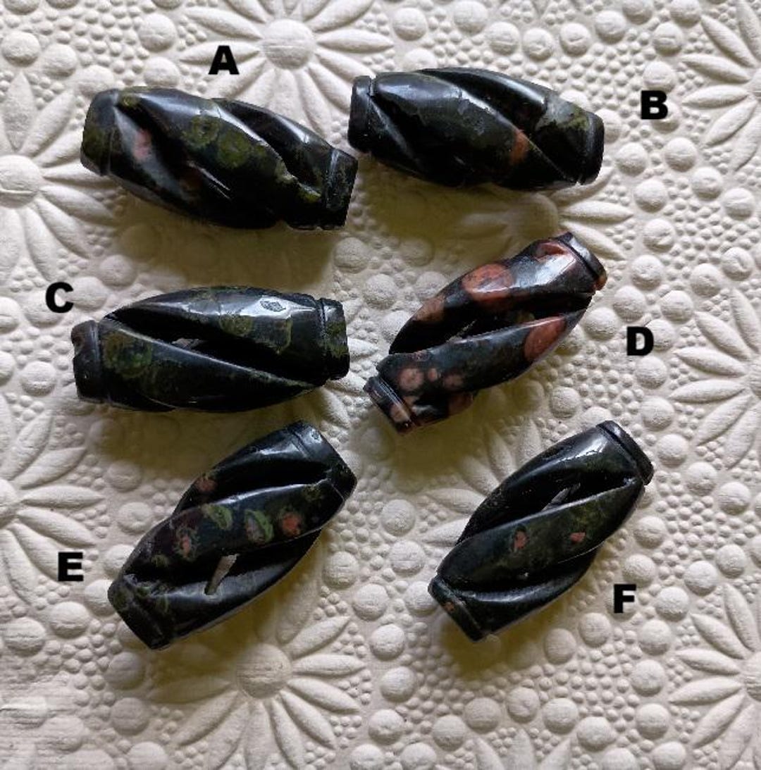 Carved Leopard Skin Jasper Beads - Etsy