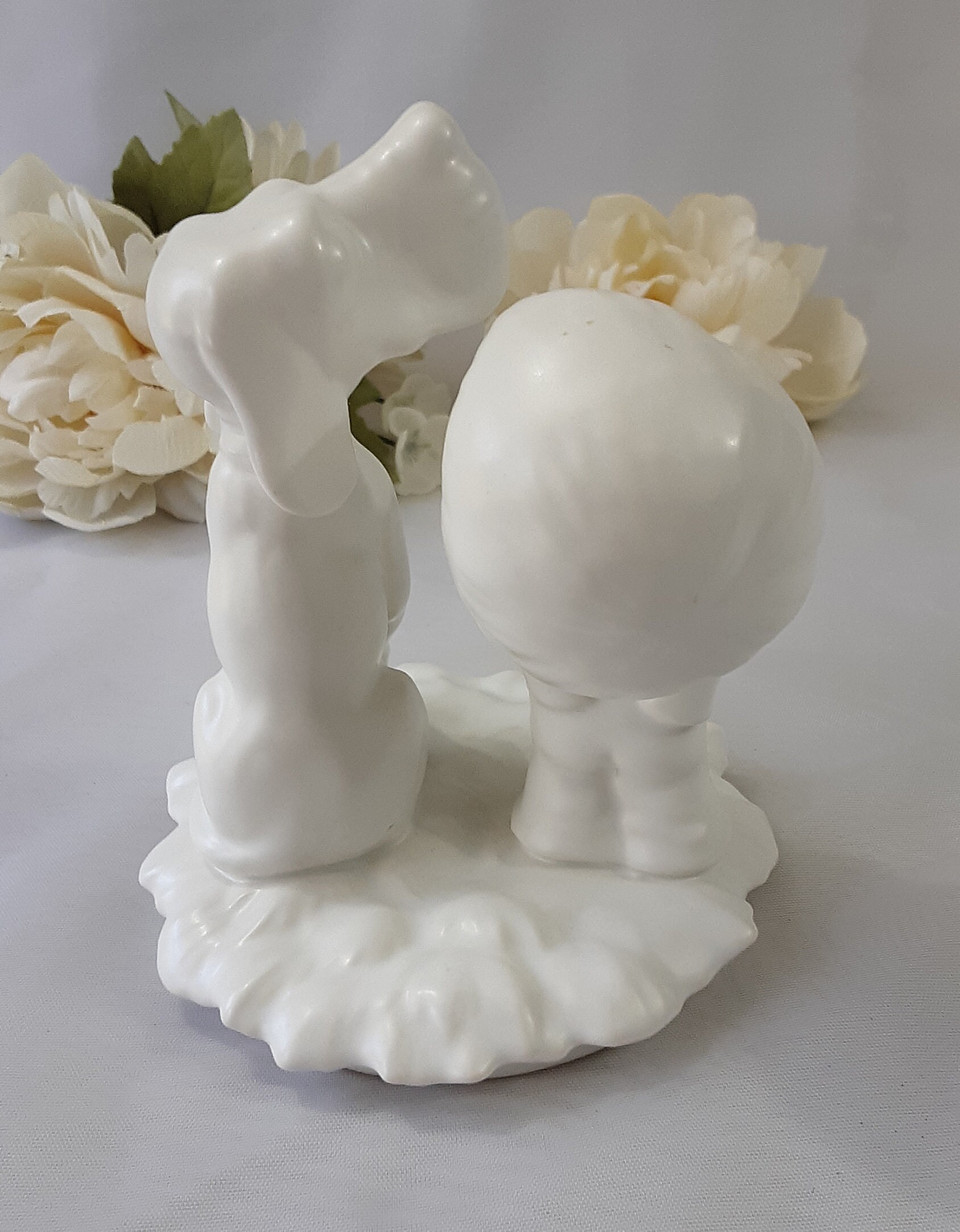 Vintage Goebel Germany Blanc De Chine Boy W Hound Dog Figurine - Etsy