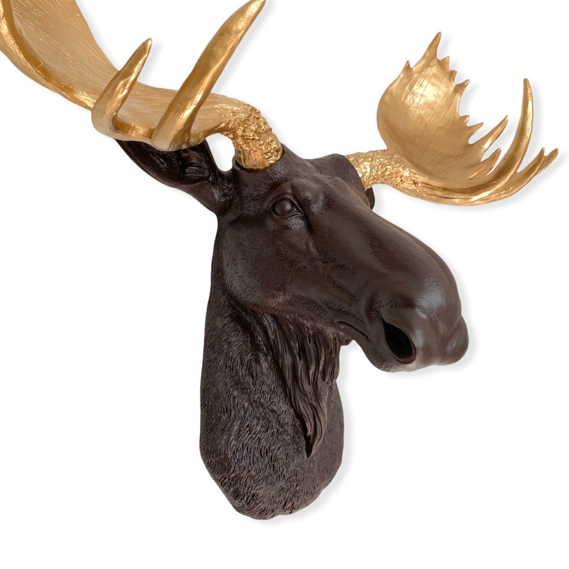 ANY COLOR Large Fake Moose Head Wall Mount Faux Taxidermy - Etsy