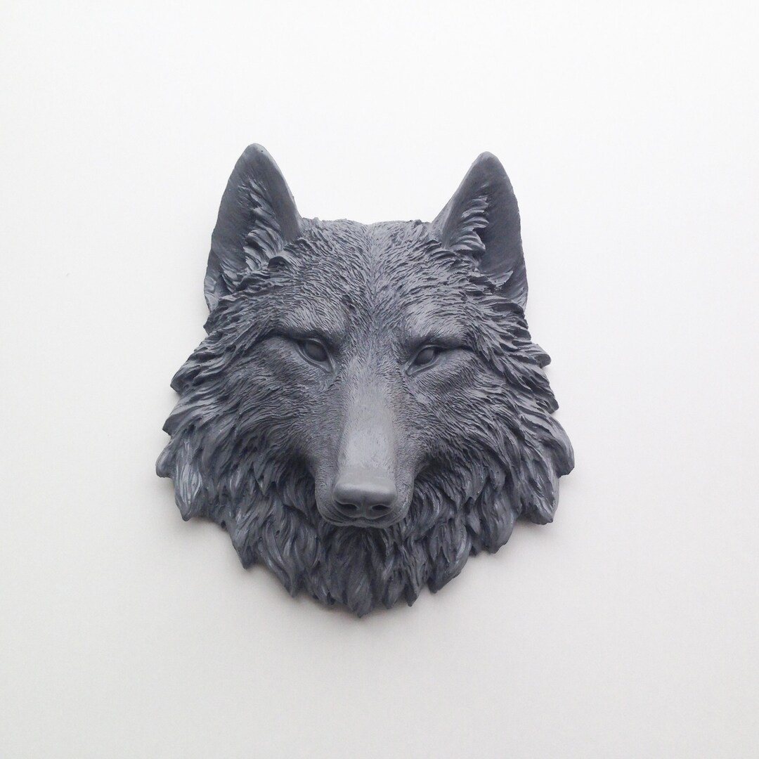 ANY COLOR Fake Wolf Head Wall Mount Faux Taxidermy 3d - Etsy