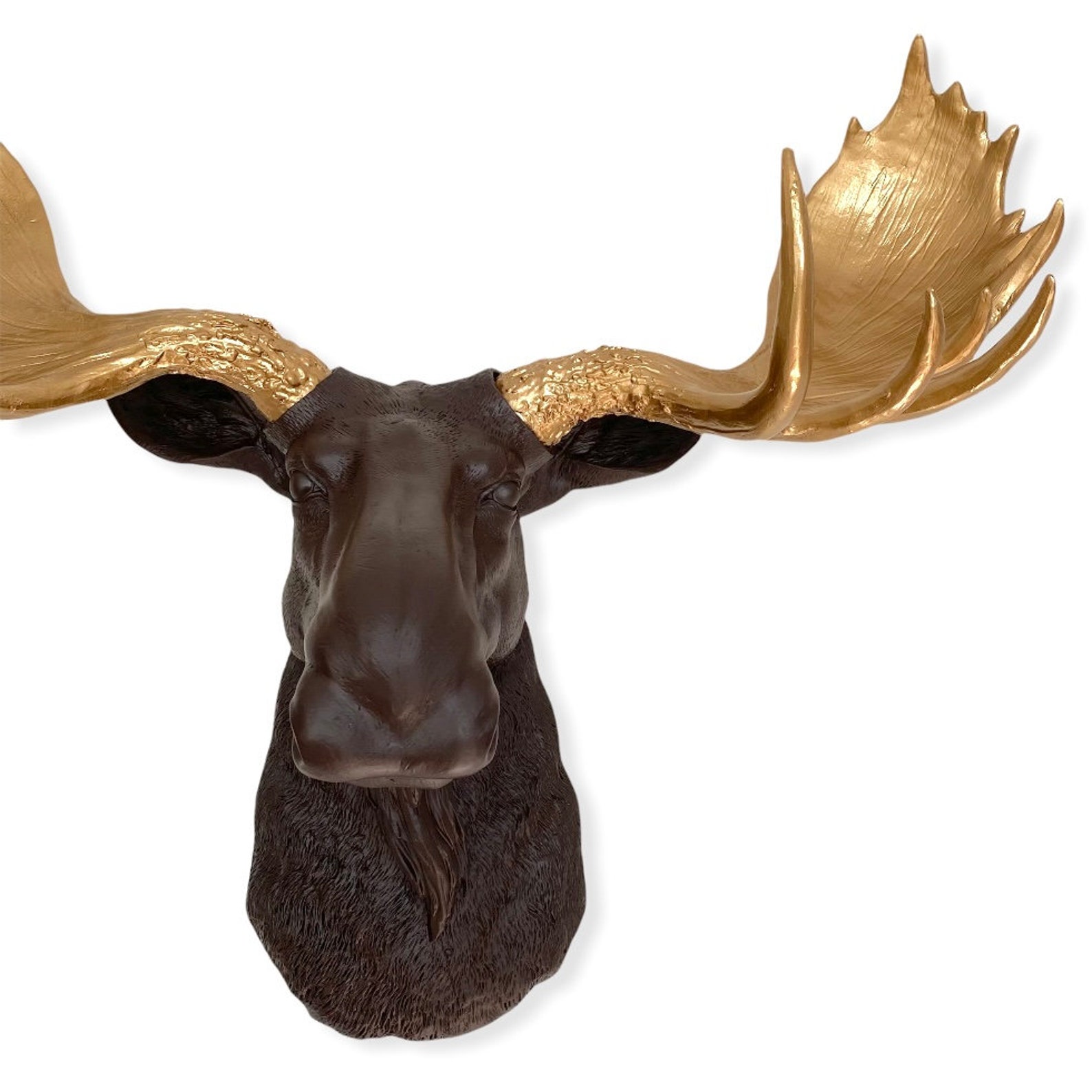 ANY COLOR Large Fake Moose Head Wall Mount Faux Taxidermy - Etsy