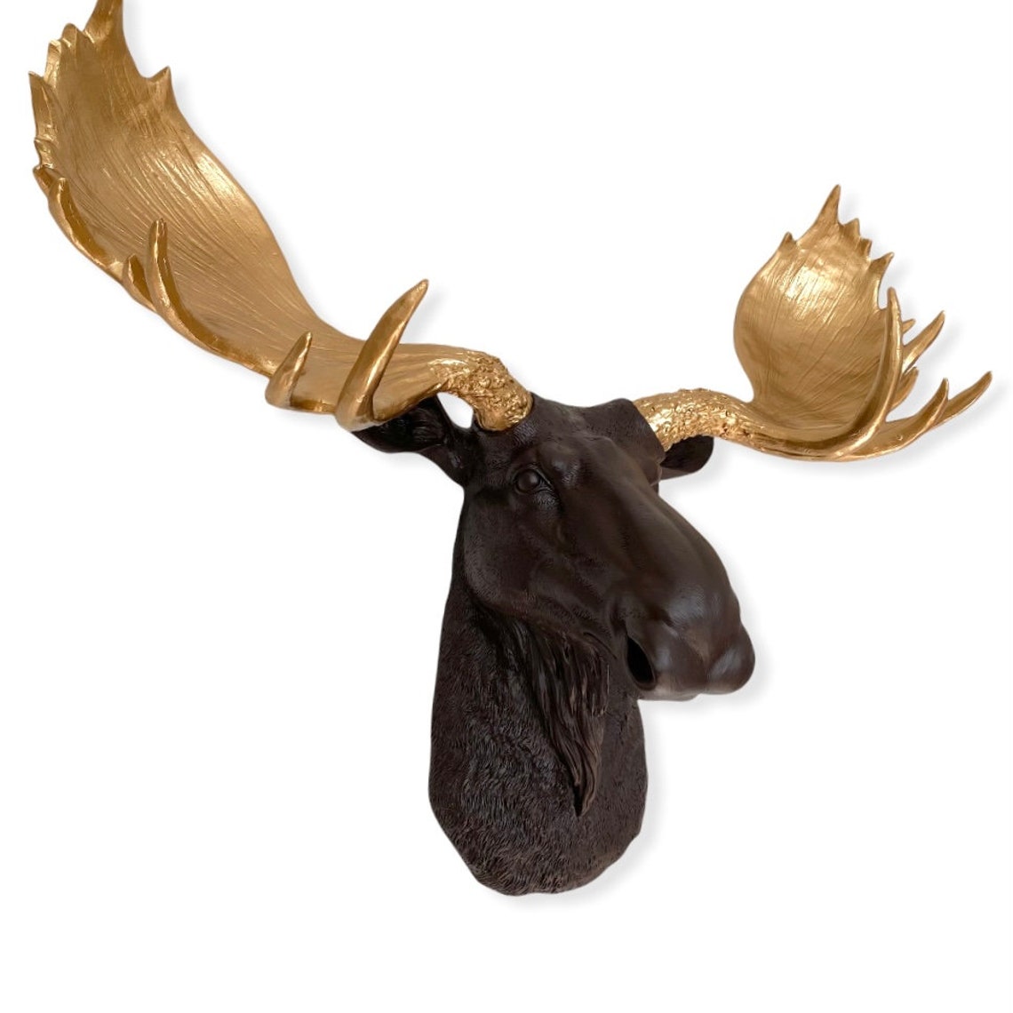 ANY COLOR Large Fake Moose Head Wall Mount Faux Taxidermy - Etsy