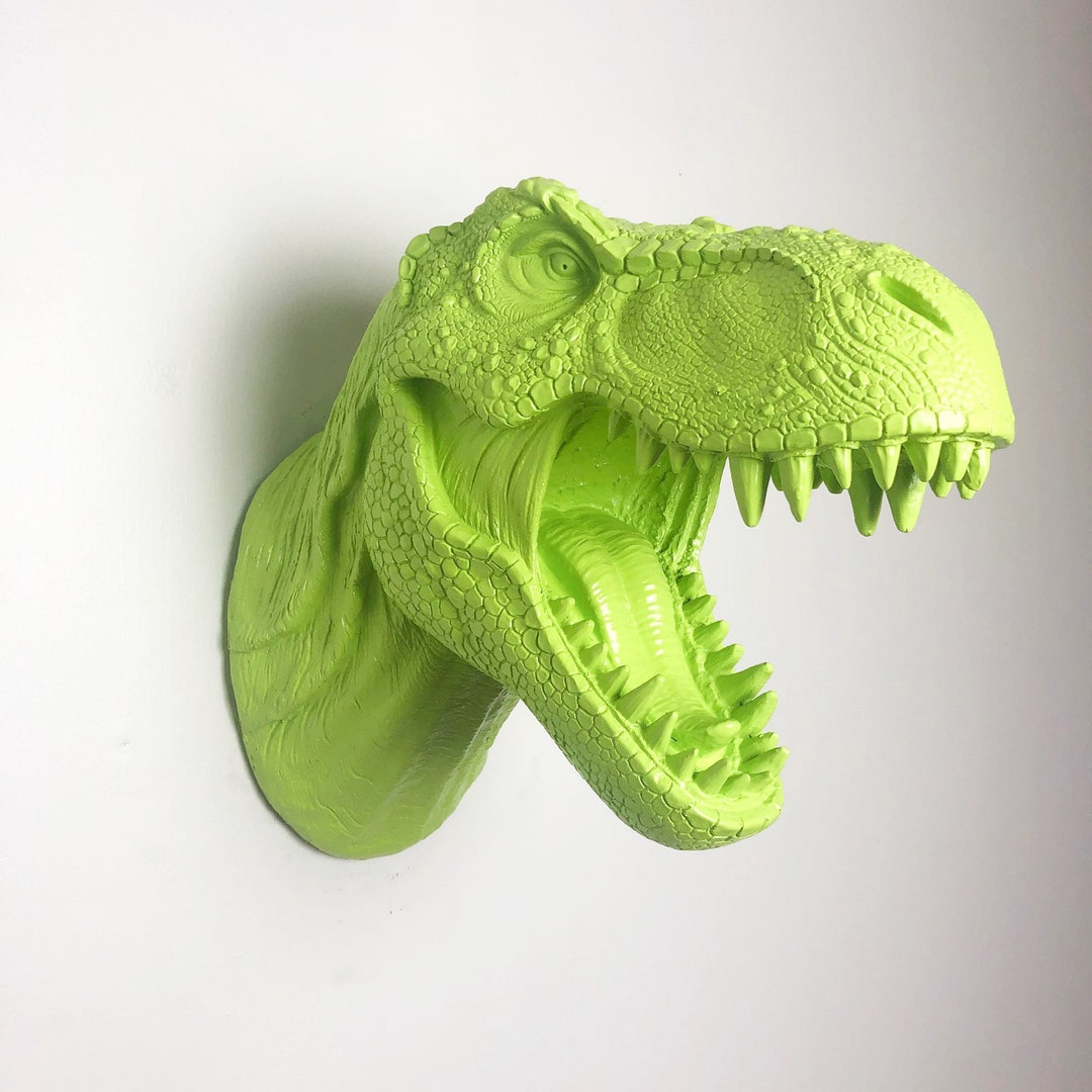 ANY COLOR T-rex Dinosaur Head Wall Mount Tyrannosaurus - Etsy