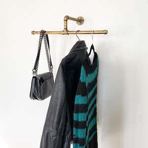 Floating T-bar Hanging Rack for Clothing & Accessories | Rustic Clothes ...