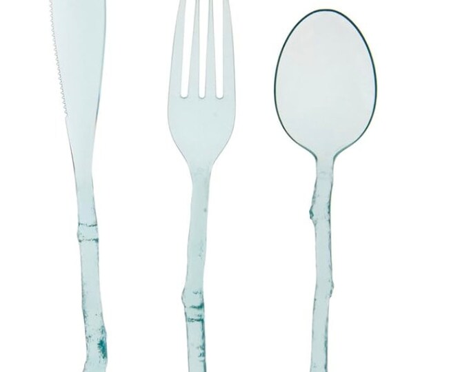 Madhouse by Michael Aram Teal Twig Flatware Set of 36pieces ! - Etsy