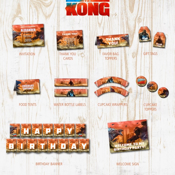 King Kong Vs Godzilla Toppers - Etsy