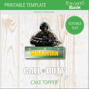 Call of Duty Birthday Party Printables Pack Decorations W/ Invitations ...