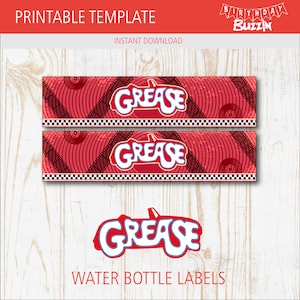 Grease Birthday Party Printables Pack- Decorations W/ Invitations ...
