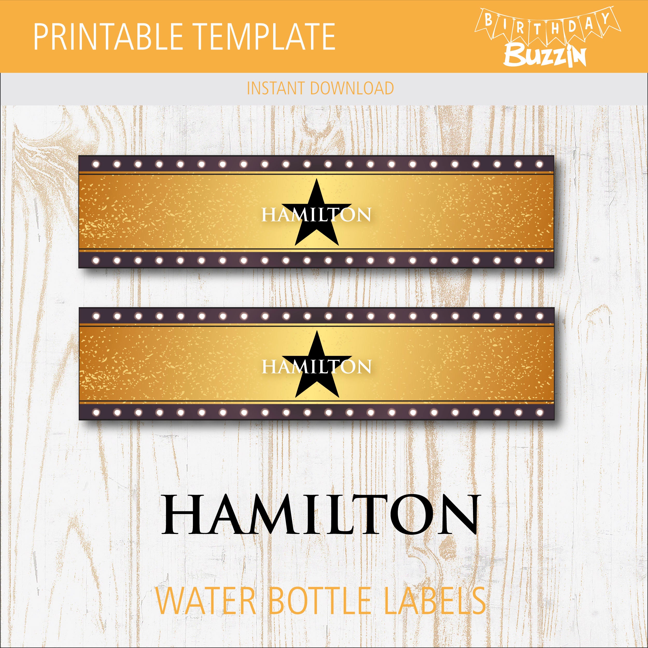 Hamilton Birthday Party Printables Pack Decorations W/ - Etsy