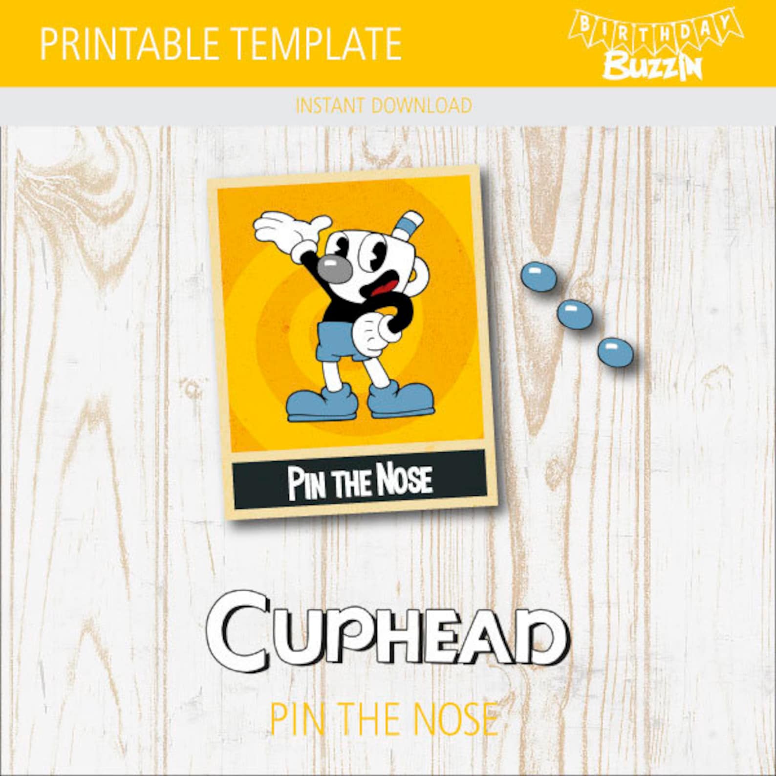 Cuphead Birthday Party Printables Pack Decorations W/ - Etsy
