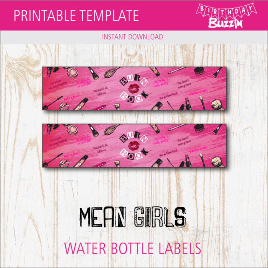 Mean Girls Birthday Party Printables Pack- Decorations W/ Invitations ...