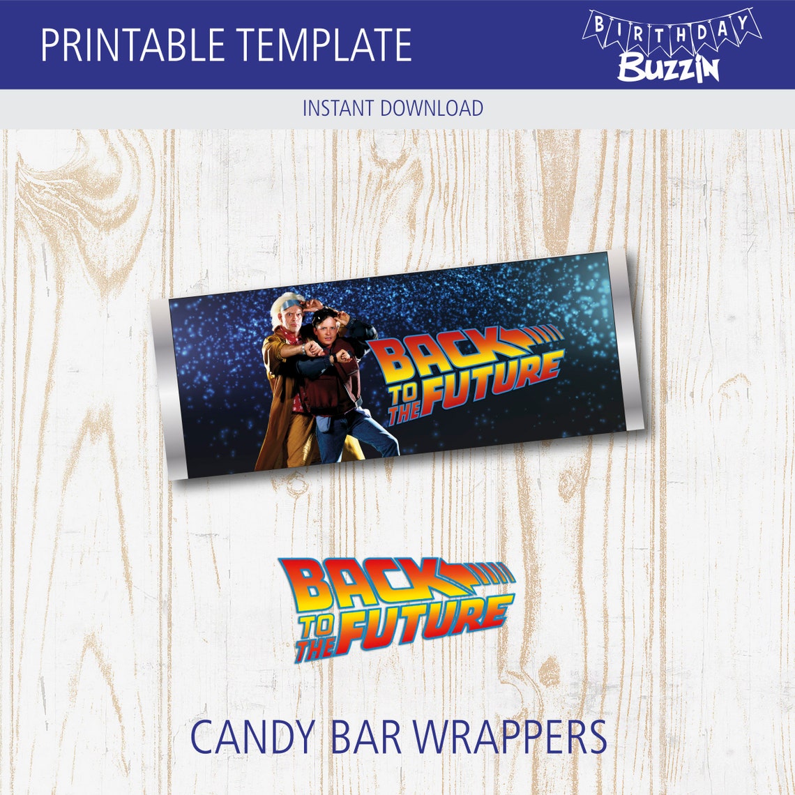 Back to the Future Birthday Party Printables Pack Decorations - Etsy