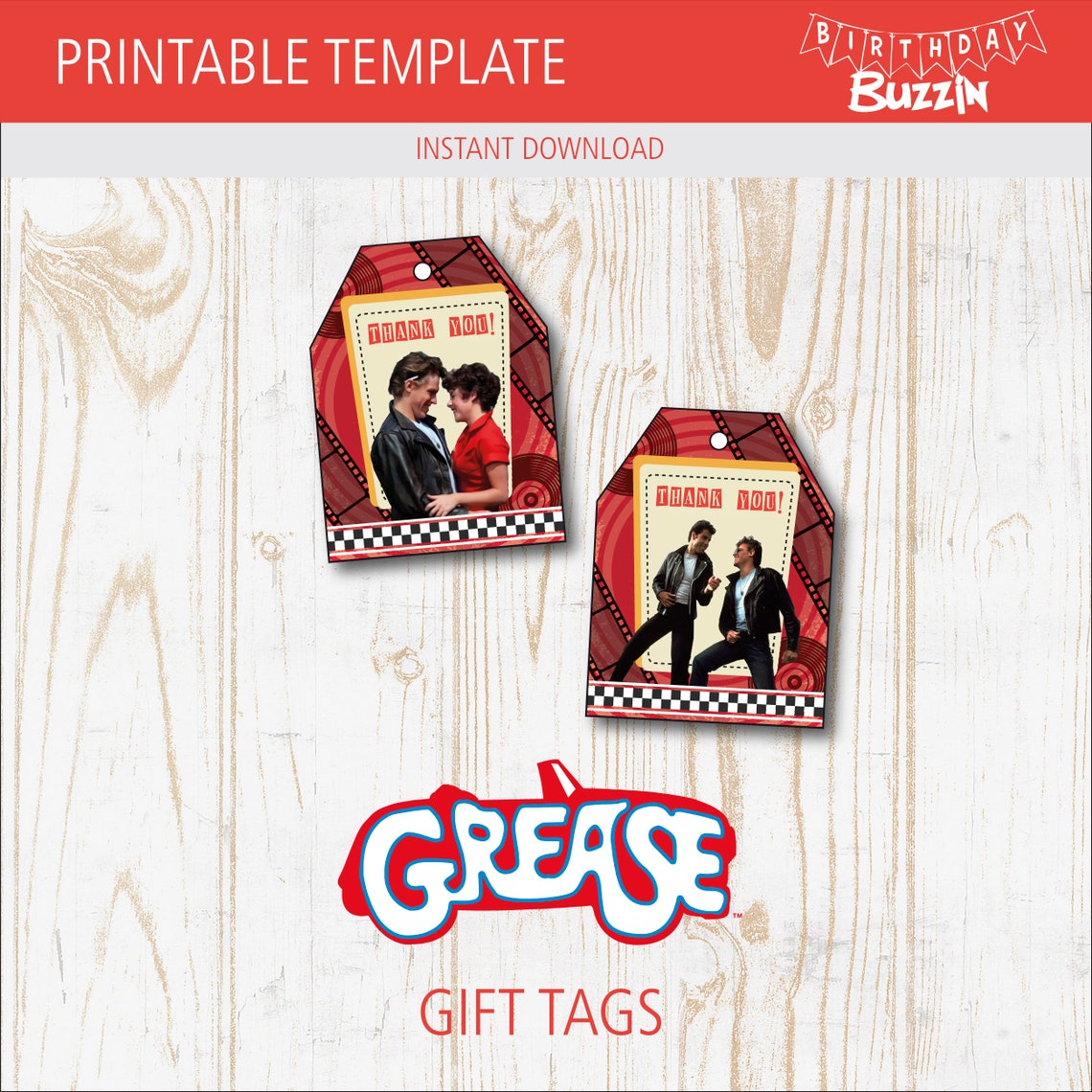 Grease Birthday Party Printables Pack Decorations W/ - Etsy