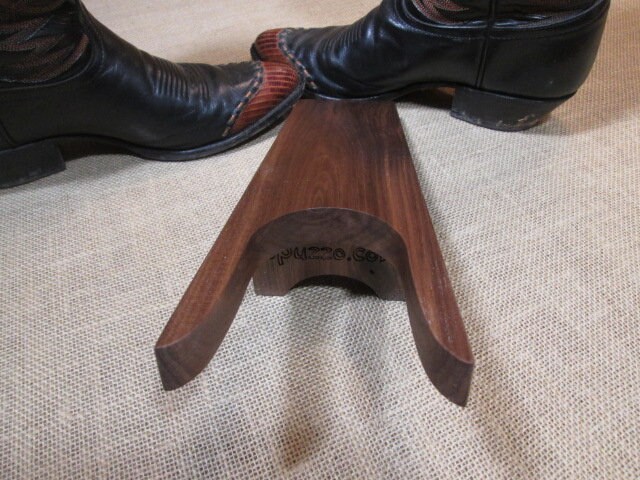 Custom Walnut Handmade Boot Jack Accessory to Remove Cowboy Boots ...