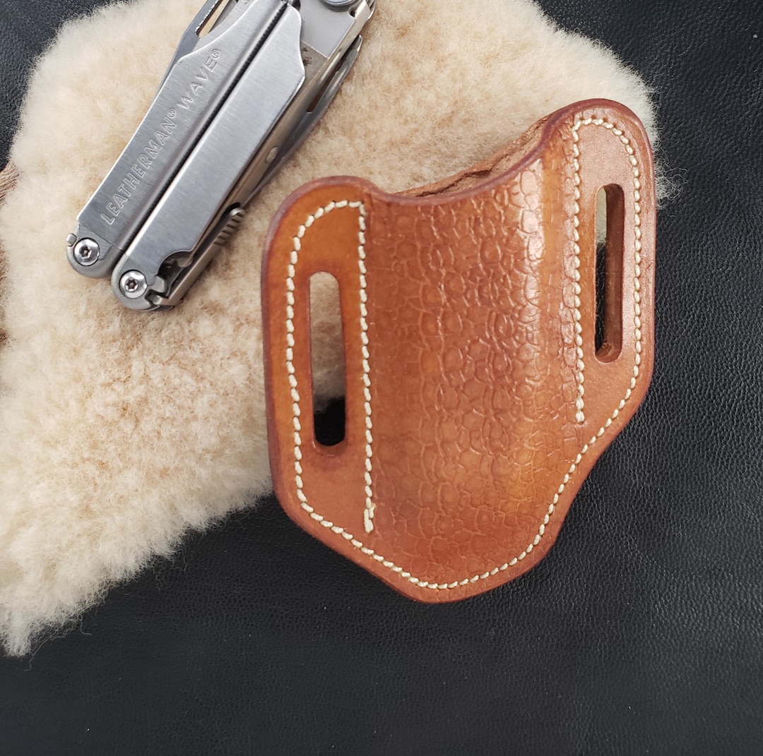 EDC Leatherman Wave & Wave Plus Multitool Sheath, Handmade for Leather Man Wave + Style Multi ...