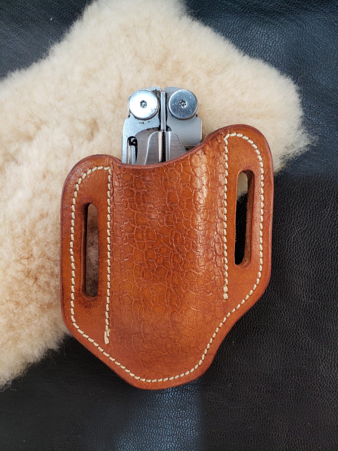 Leatherman Wave Belt Holder Leather Sheath Belt Carry Case Brown ...