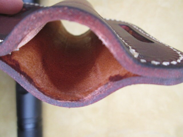 Leather Flash Light Sheath, Handmade Flashlight Holster Belt Carrier ...