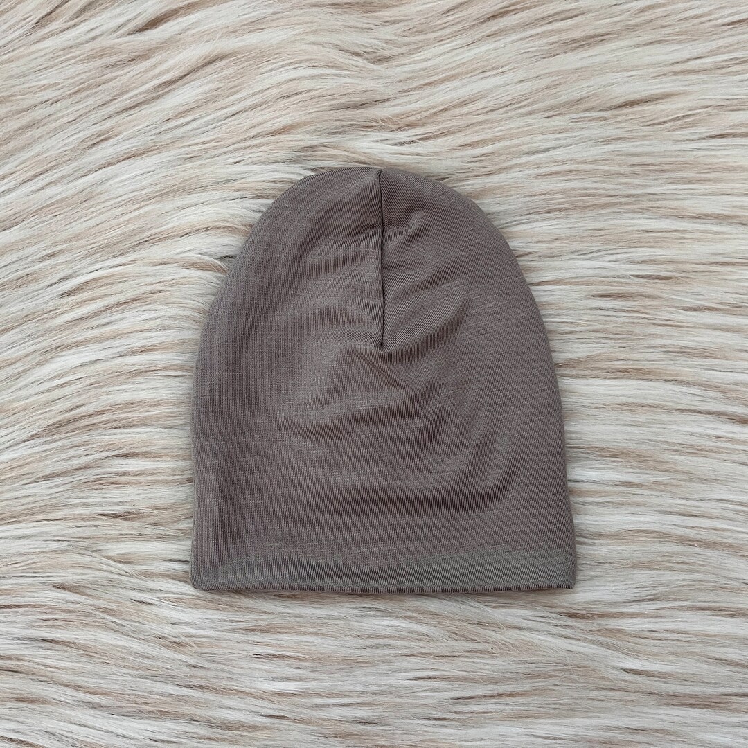 Handmade Slouchy Beanie: Quinn Taupe Gray Baby Hat - Etsy
