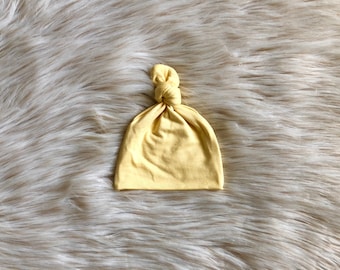 Yellow Baby Hat Crochet Baby Cloche Baby Sock Cap Infant - Etsy