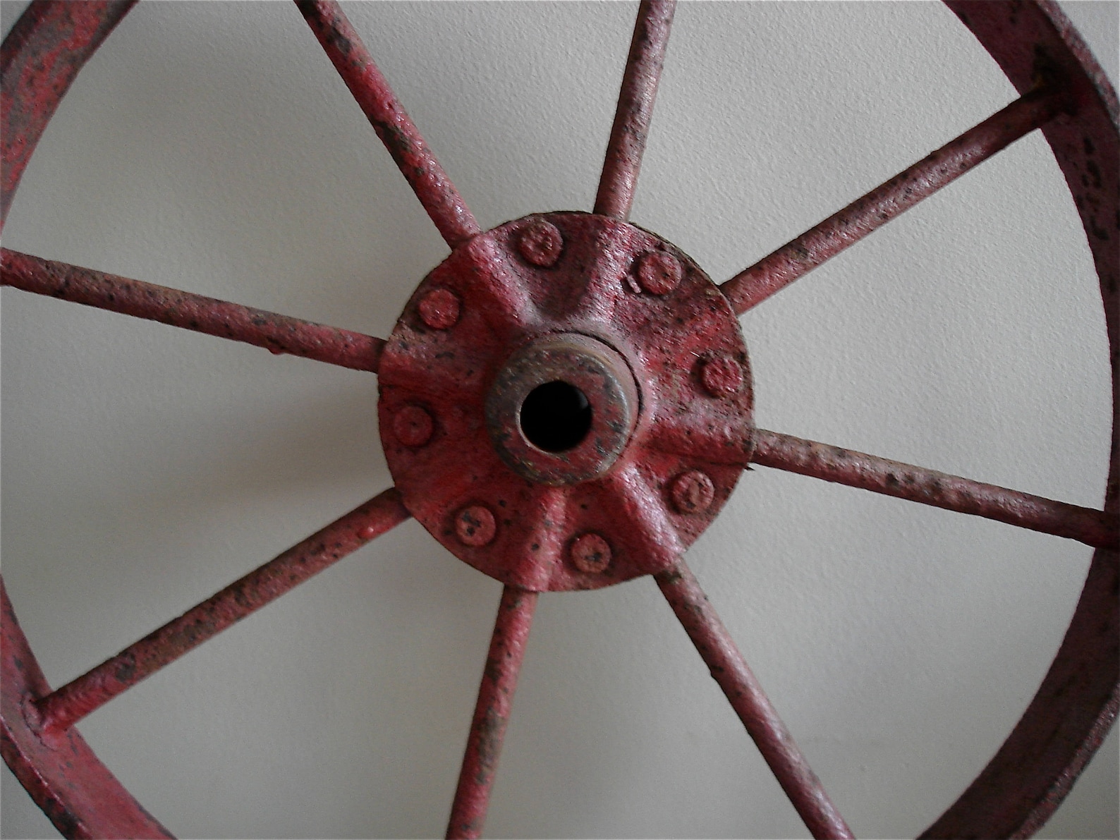 Old Salvaged Painted Iron Barn Wheel - Etsy