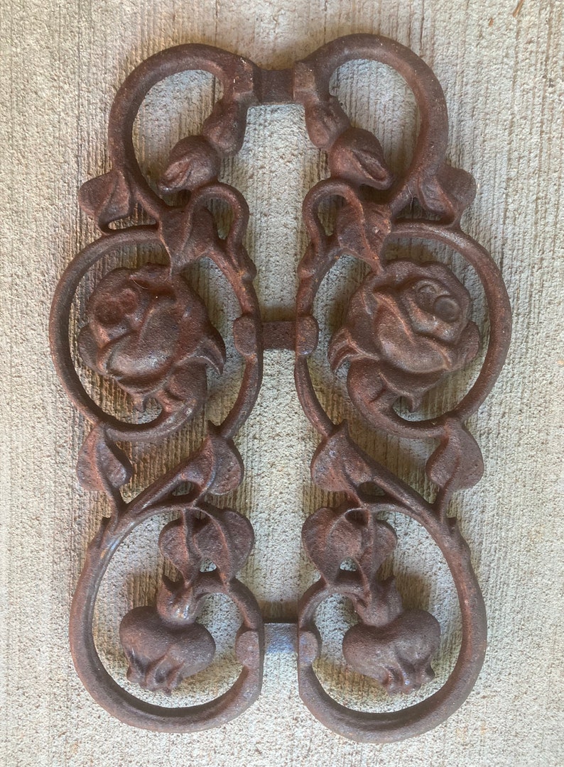 Decorative French Floral Iron Garden Gate Fragment - Etsy