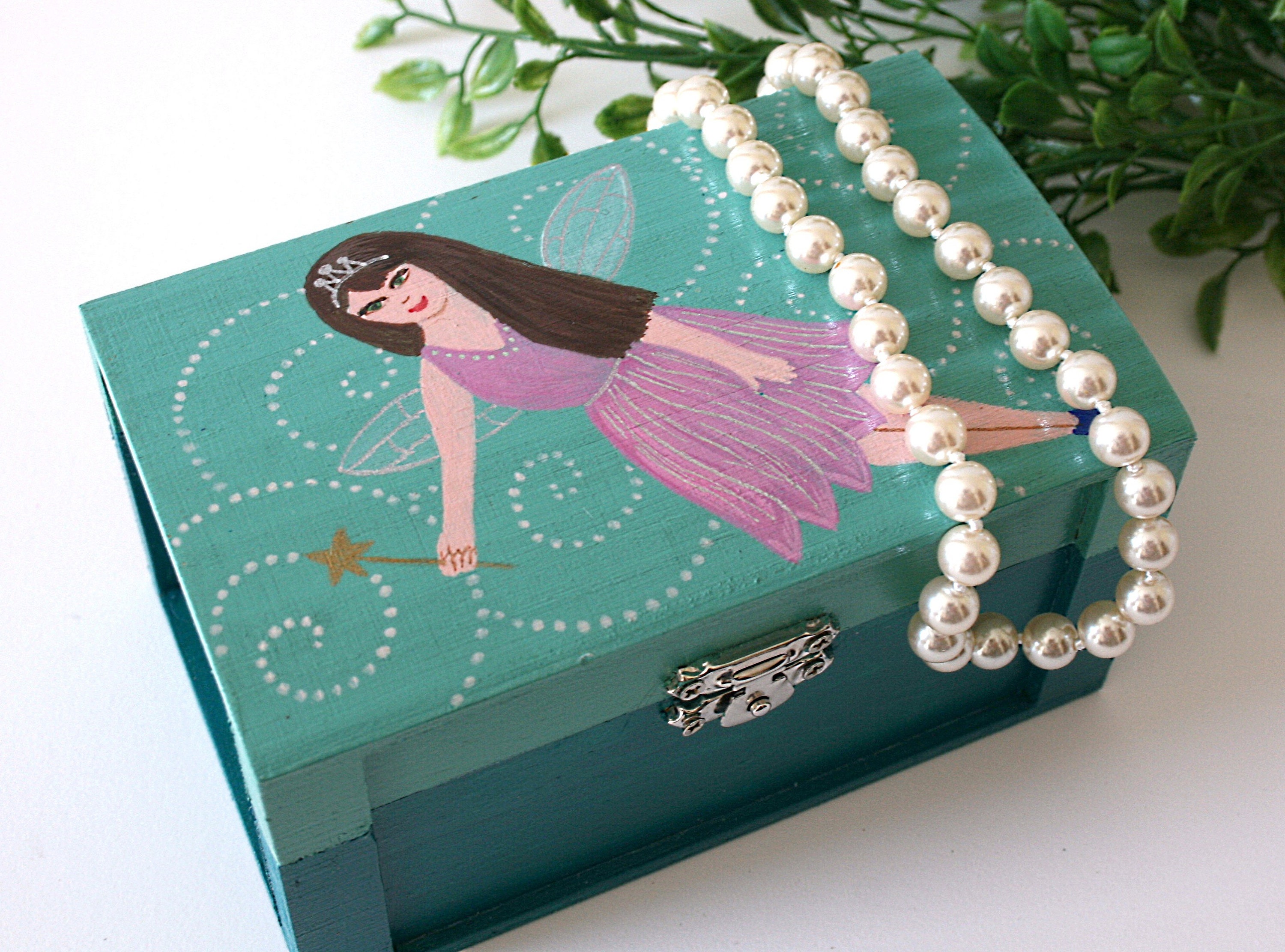 Small treasure box for girls green trinket box jewelry box - Etsy.de