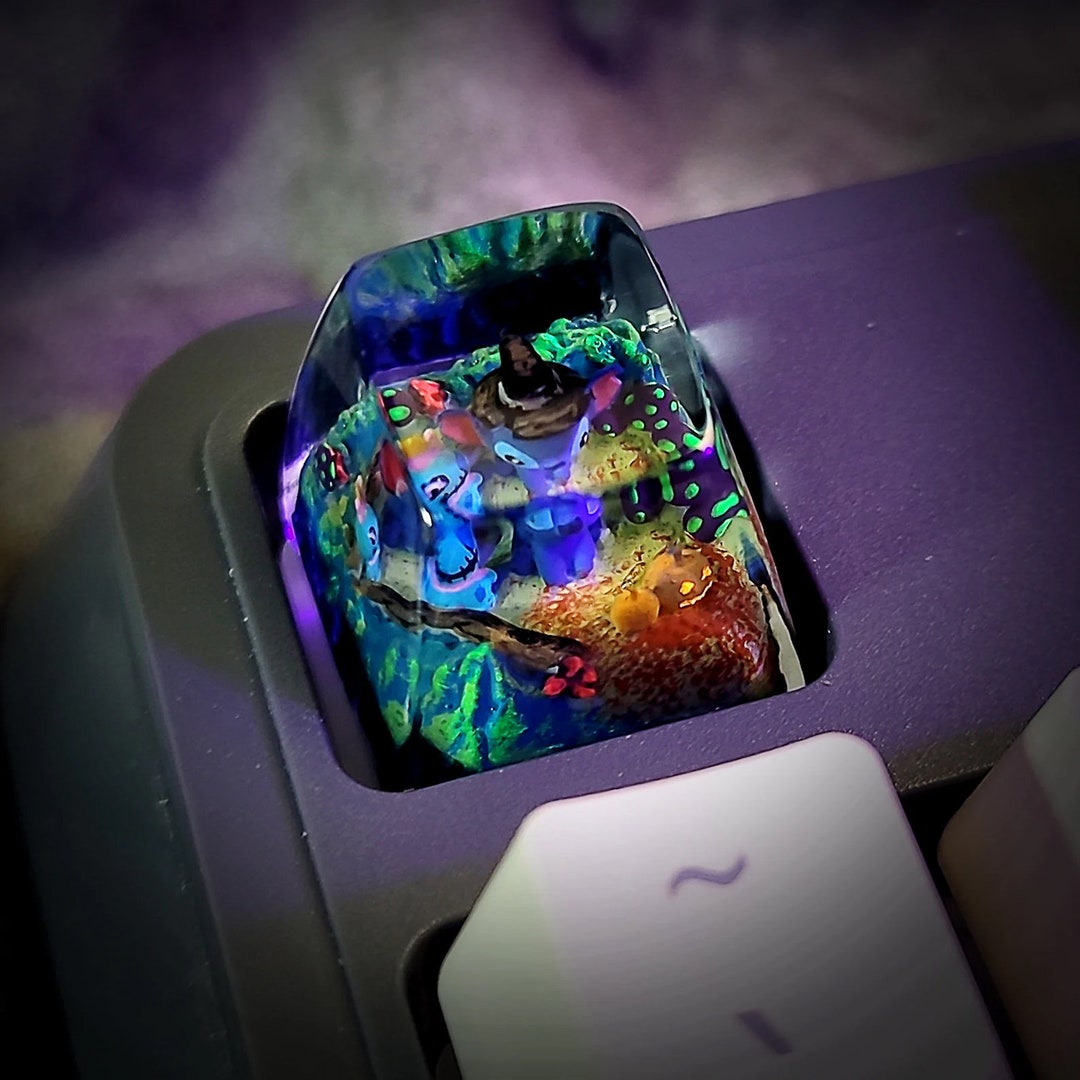 Stitch Halloween Custom Artisan Keycap, Keycap Handmade SA Keycaps for ...