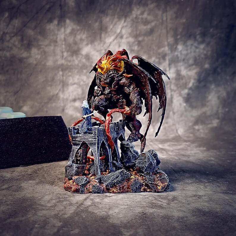 LOTR Balrog Vs Gandalf Resin Lamp,epoxy Night Lights,handmade Gift,home ...