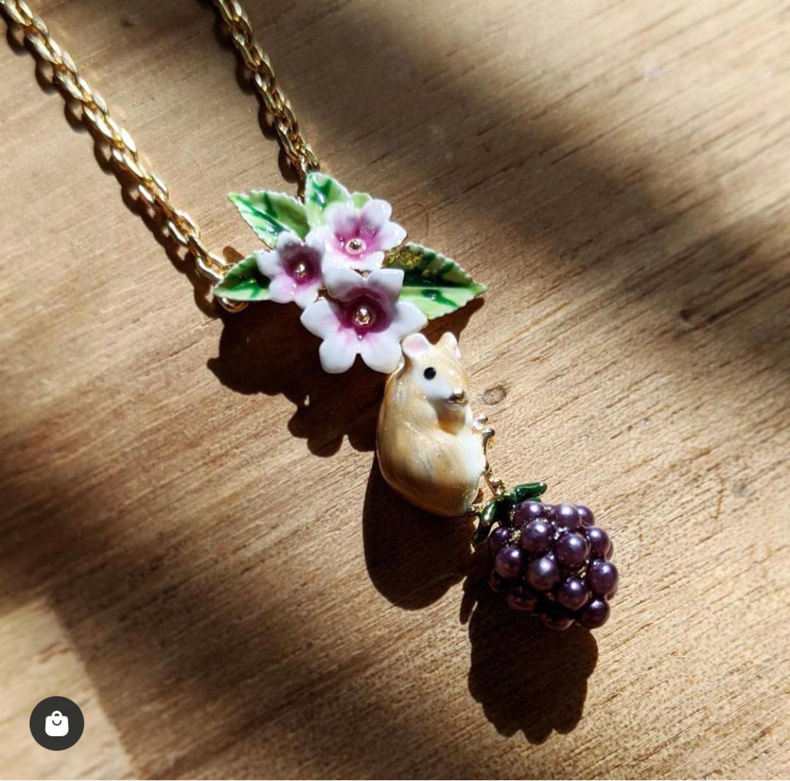 Blackberry and Mouse Pendant by Bill Skinner - Etsy