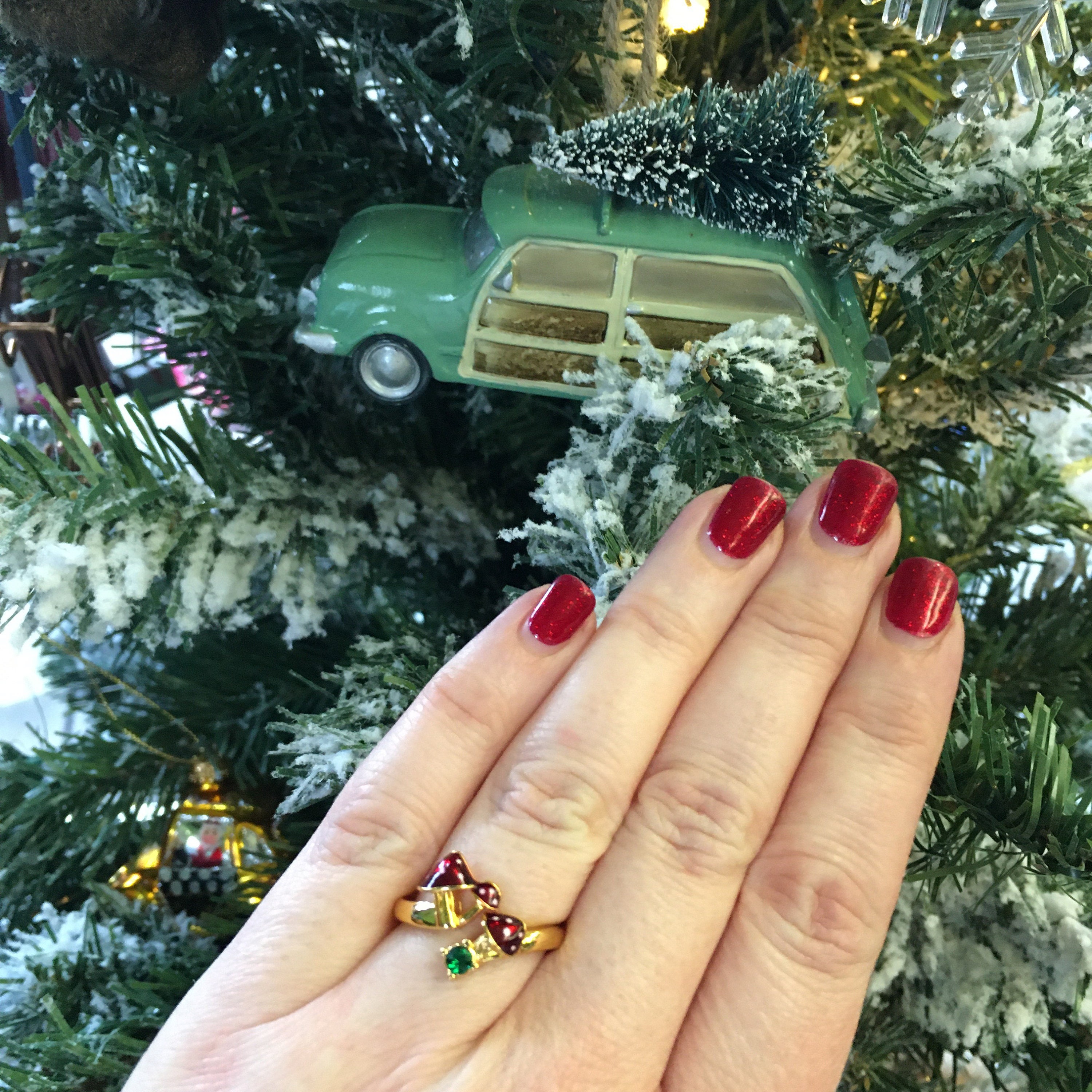 Toadstool Open Ring by Bill Skinner Mushroom Red Enamel - Etsy UK