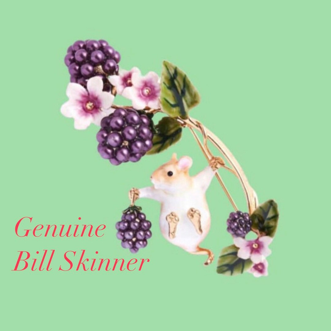 Blackberry & Mouse Brooch - Etsy