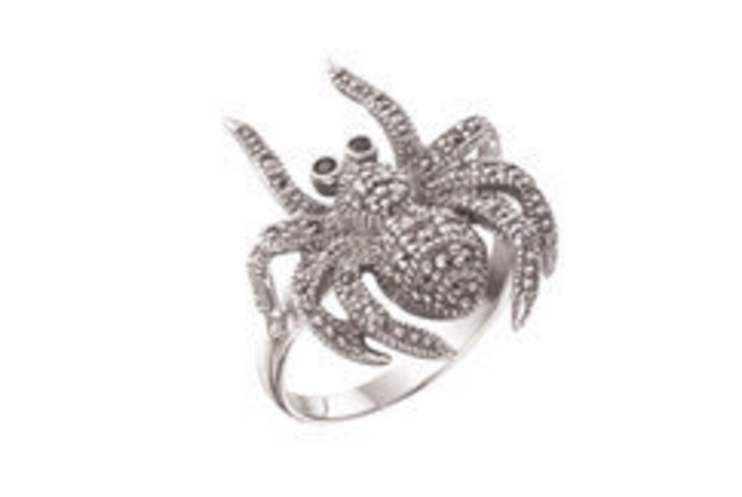 Spider Ring Silver Marcasite - Etsy