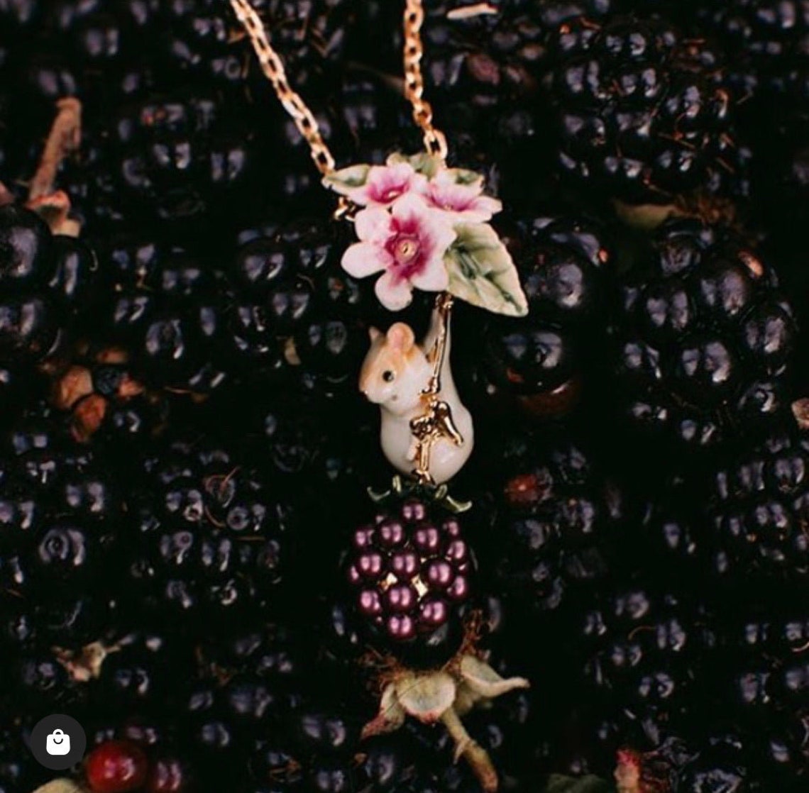 Blackberry and Mouse Pendant by Bill Skinner - Etsy