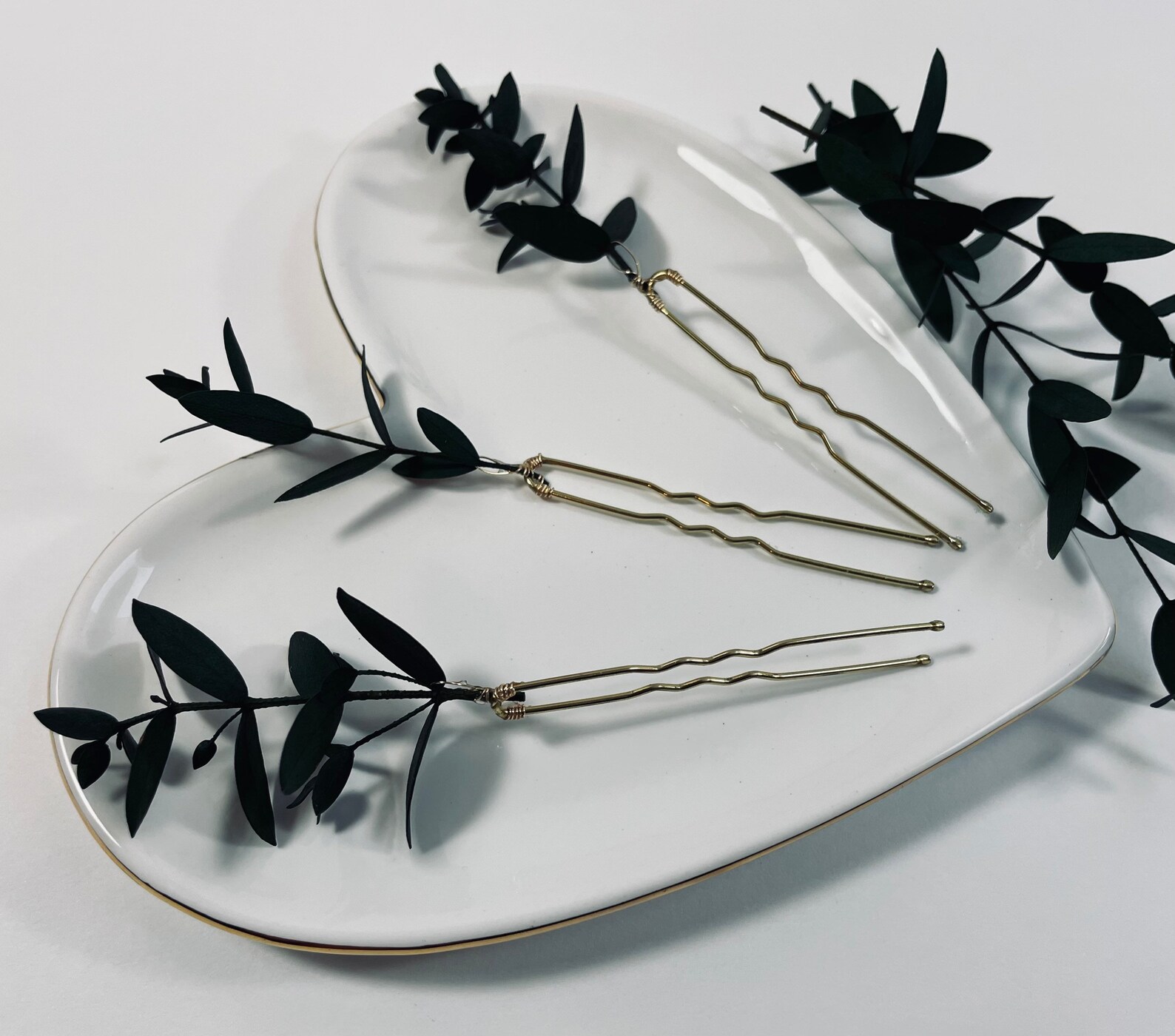 Eucalyptus Hair Pins Greenery Hair Piece Greenery Hair - Etsy