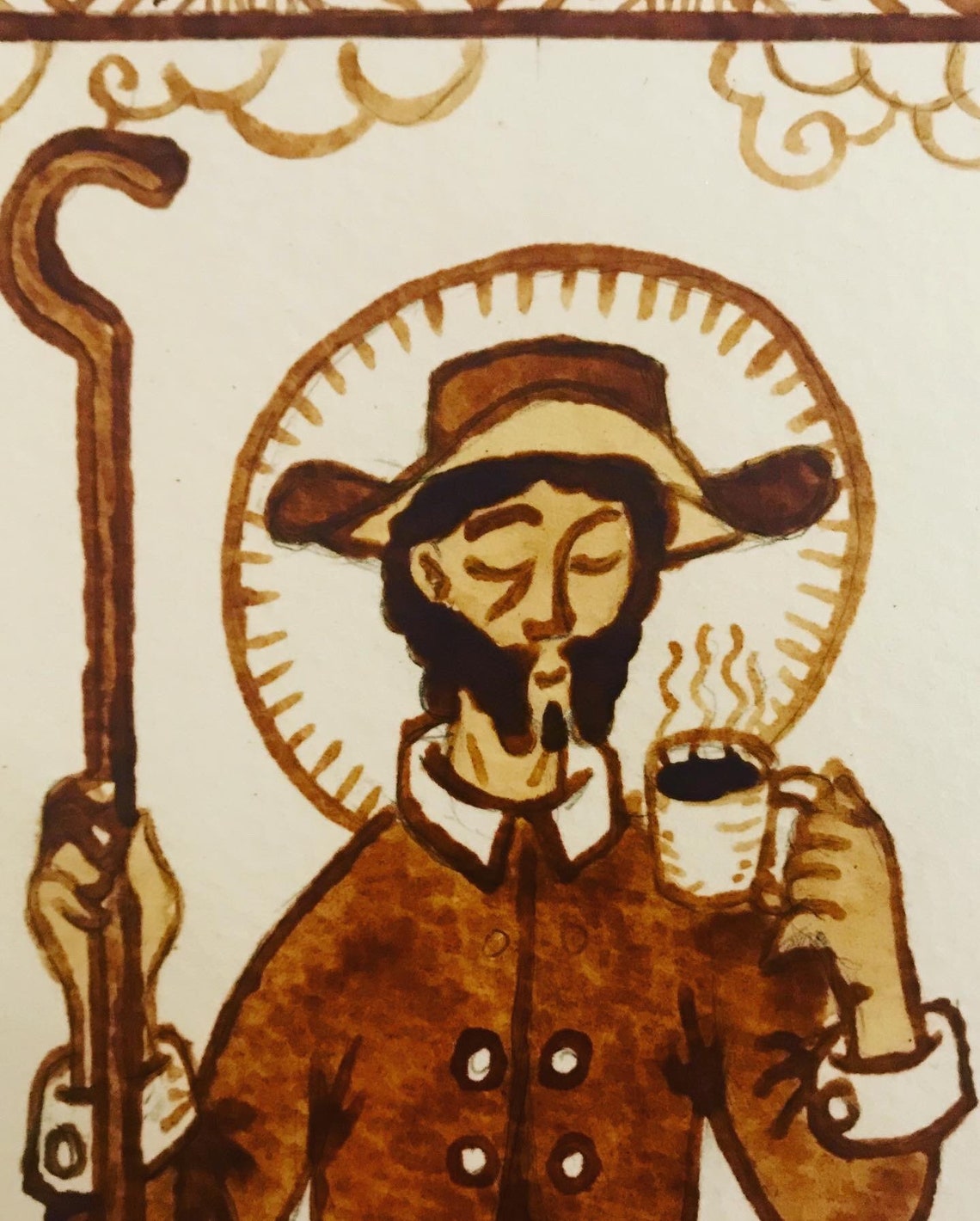 Print: San Drogo Saint Drogo Patron Saint of Coffee | Etsy