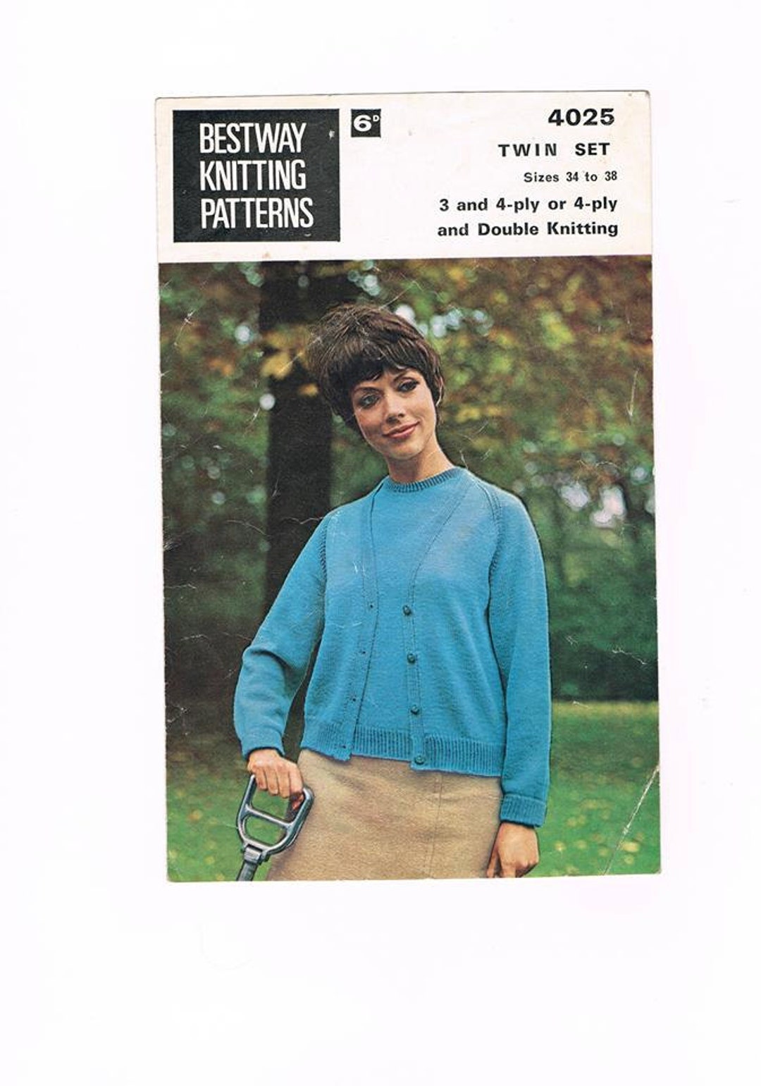 Ladies Twin Set, 4ply Knitting Pattern, Ladies Jumper,womens Knitted ...