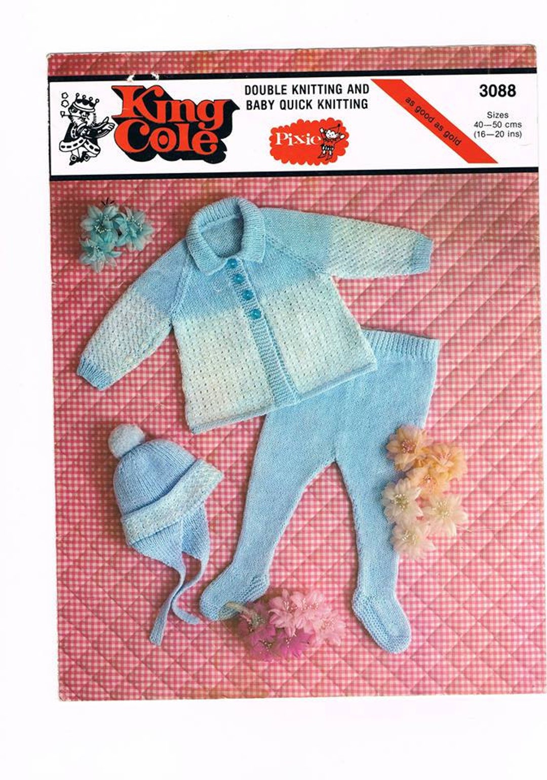 Babies Pram Set, Knitted Pram Set, Vintage Knitting Pattern. Babies ...