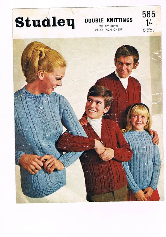 His and Hers Cardigan.matching Family Cardigan.double Knitting | Etsy