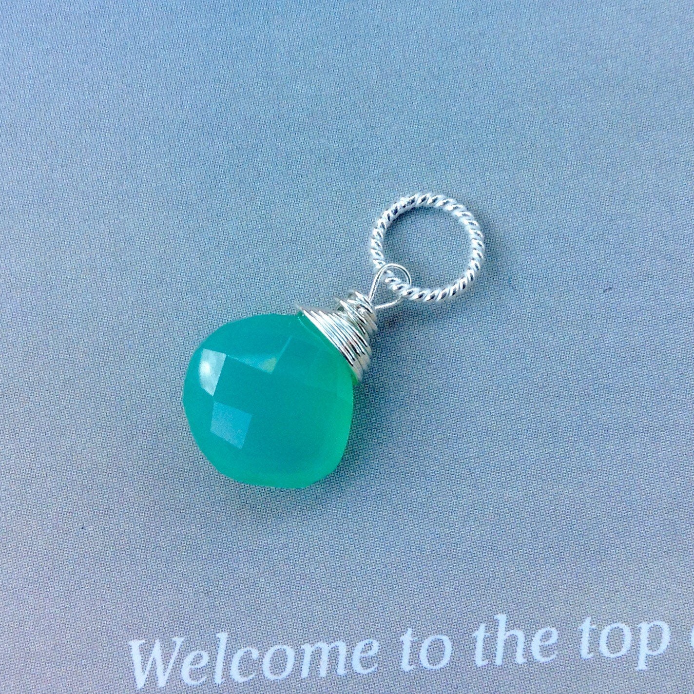 Chrysoprase Pendant May birthstone Necklace Chrysoprase | Etsy