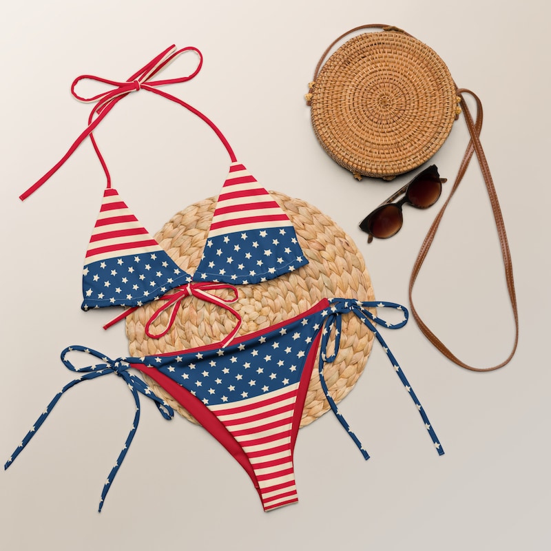 American Flag Bikini - Etsy