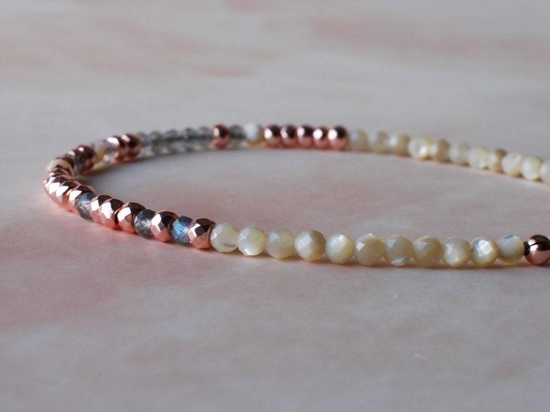 Real Gemstone Morse Code Bracelet for Women One Day at a Time | Etsy